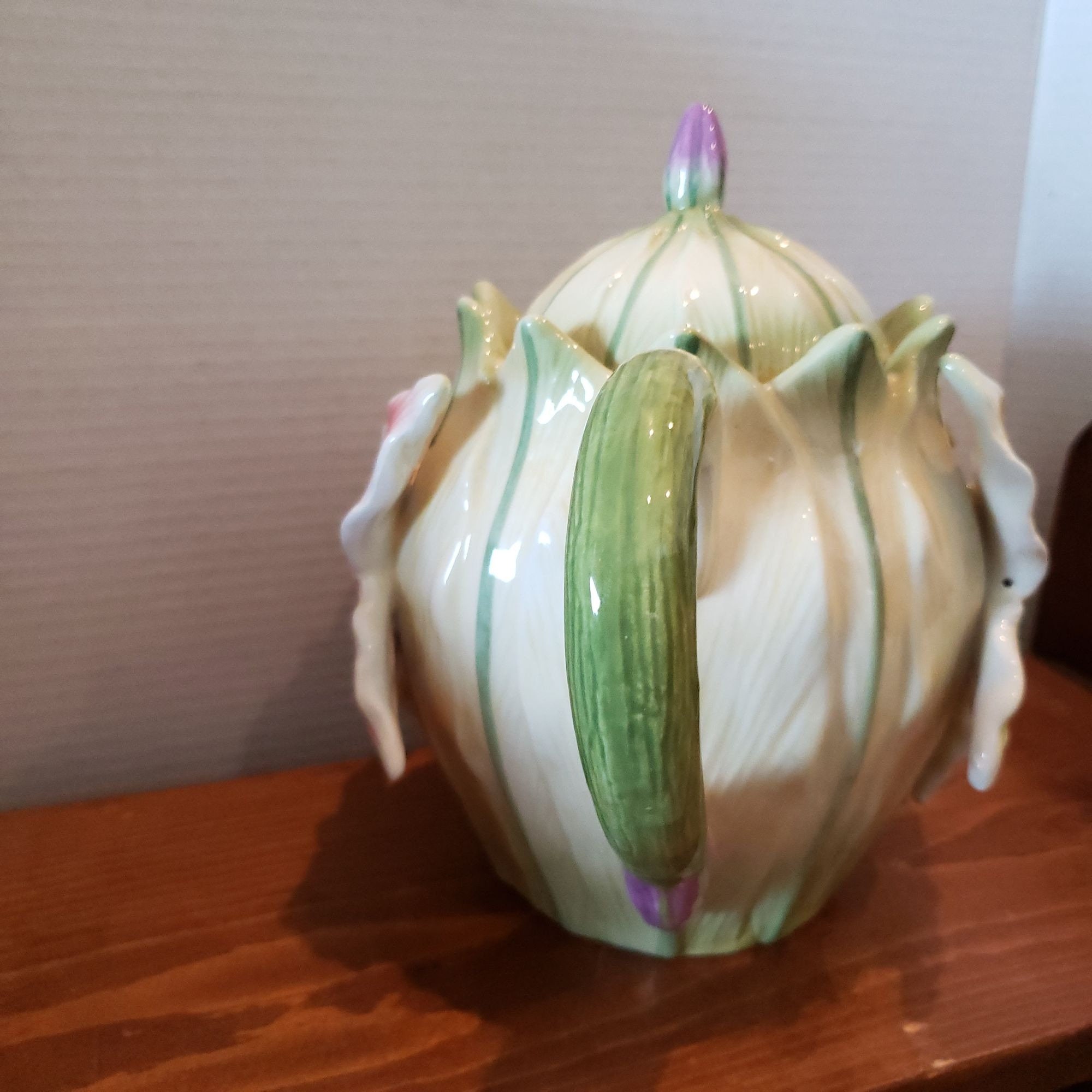 Pacific Rim Butterfly & Cabbage 3-D Decorative Tea Pot, 11"l X 8.5" H ...