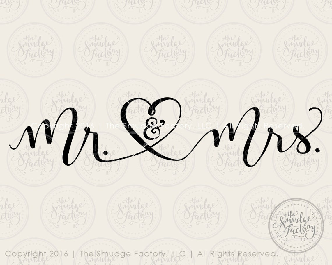 Wedding Printable File Mr. & Mrs. Diy Wedding Decor - Etsy