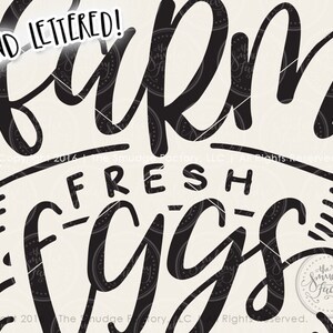Farm Fresh Eggs Printable, Farm Printable Wall Art, Hand Lettered, Farm ...