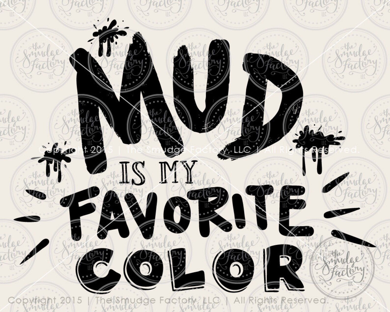 SVG Cut File Mud is My Favorite Color Kid's Tee | Etsy