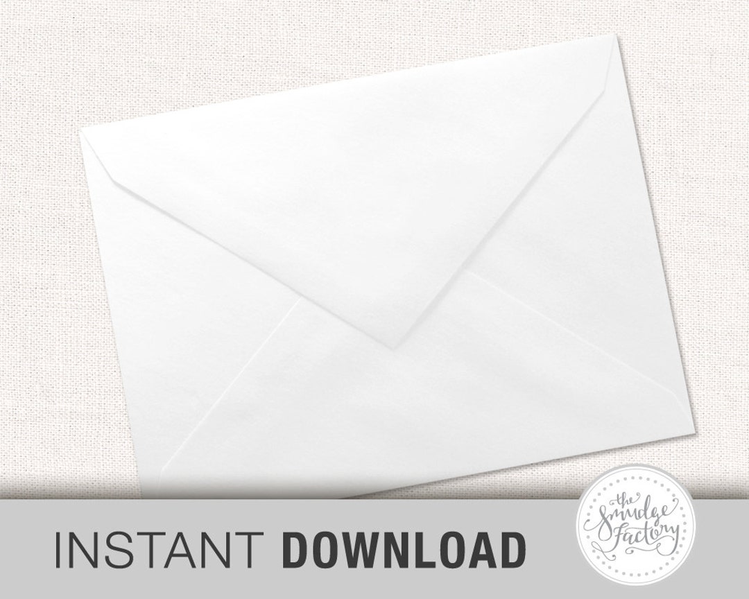 Printable Envelope, White Template, DIY Envelope, Instant Download - Etsy
