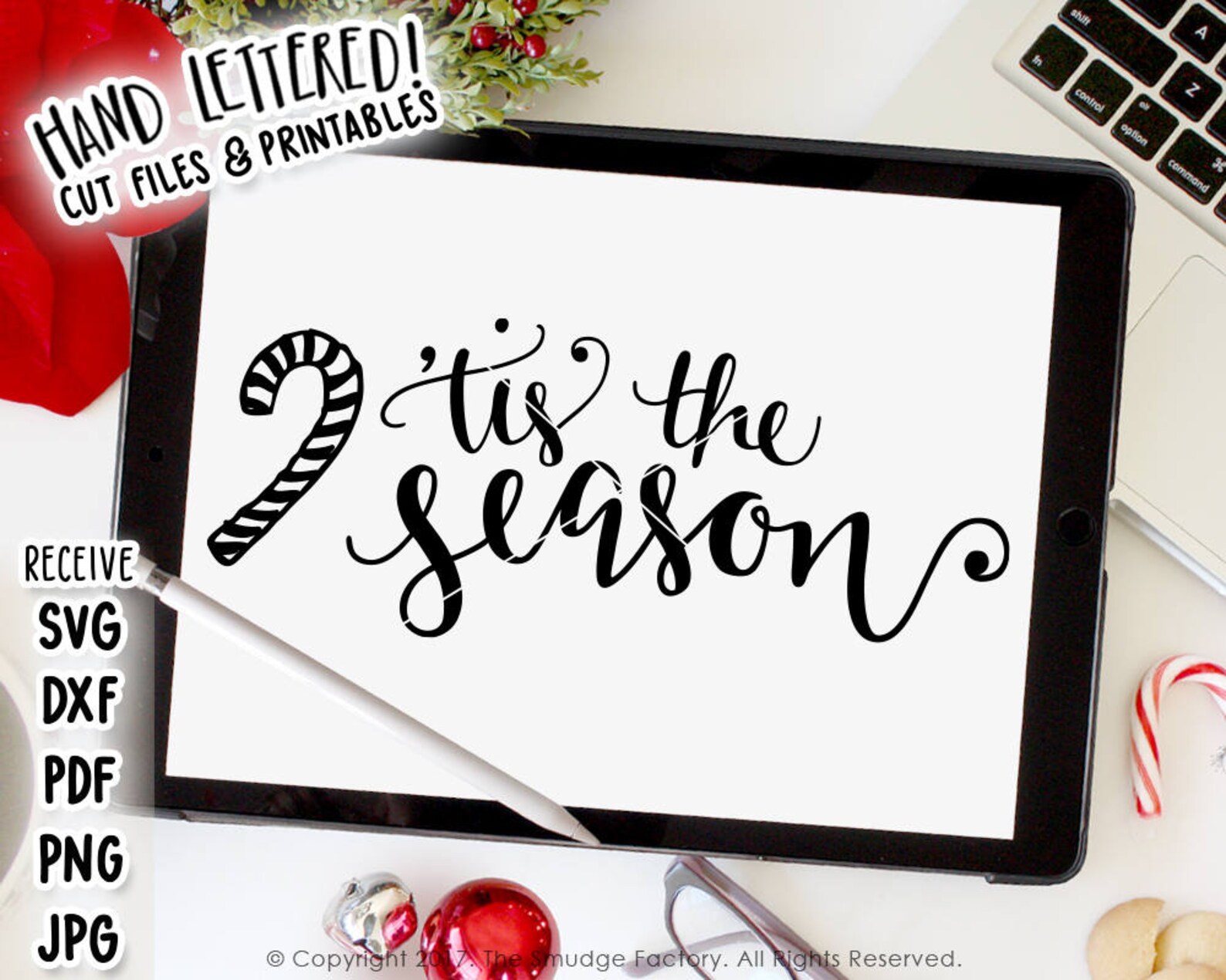 Tis the Season SVG File Christmas Printable Christmas Cut - Etsy