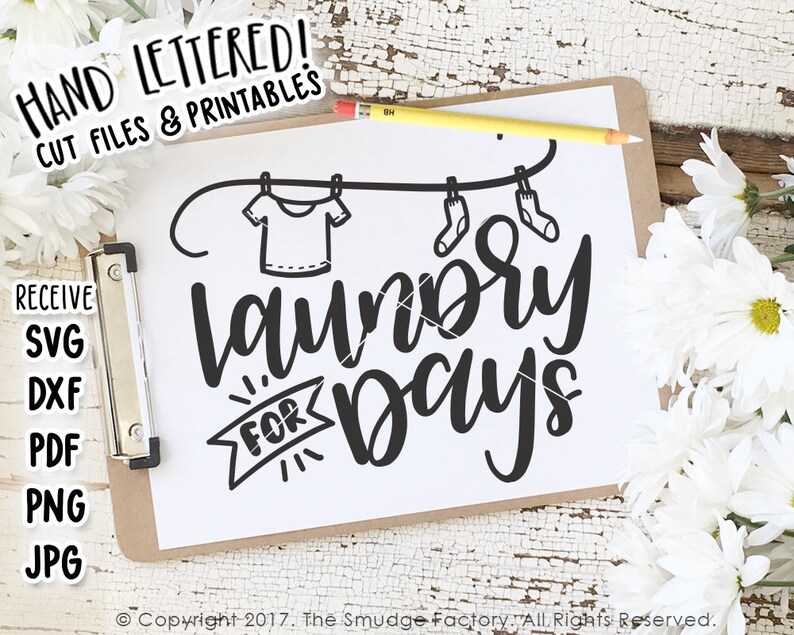 Laundry SVG Cut File Laundry Printable Laundry for Days | Etsy