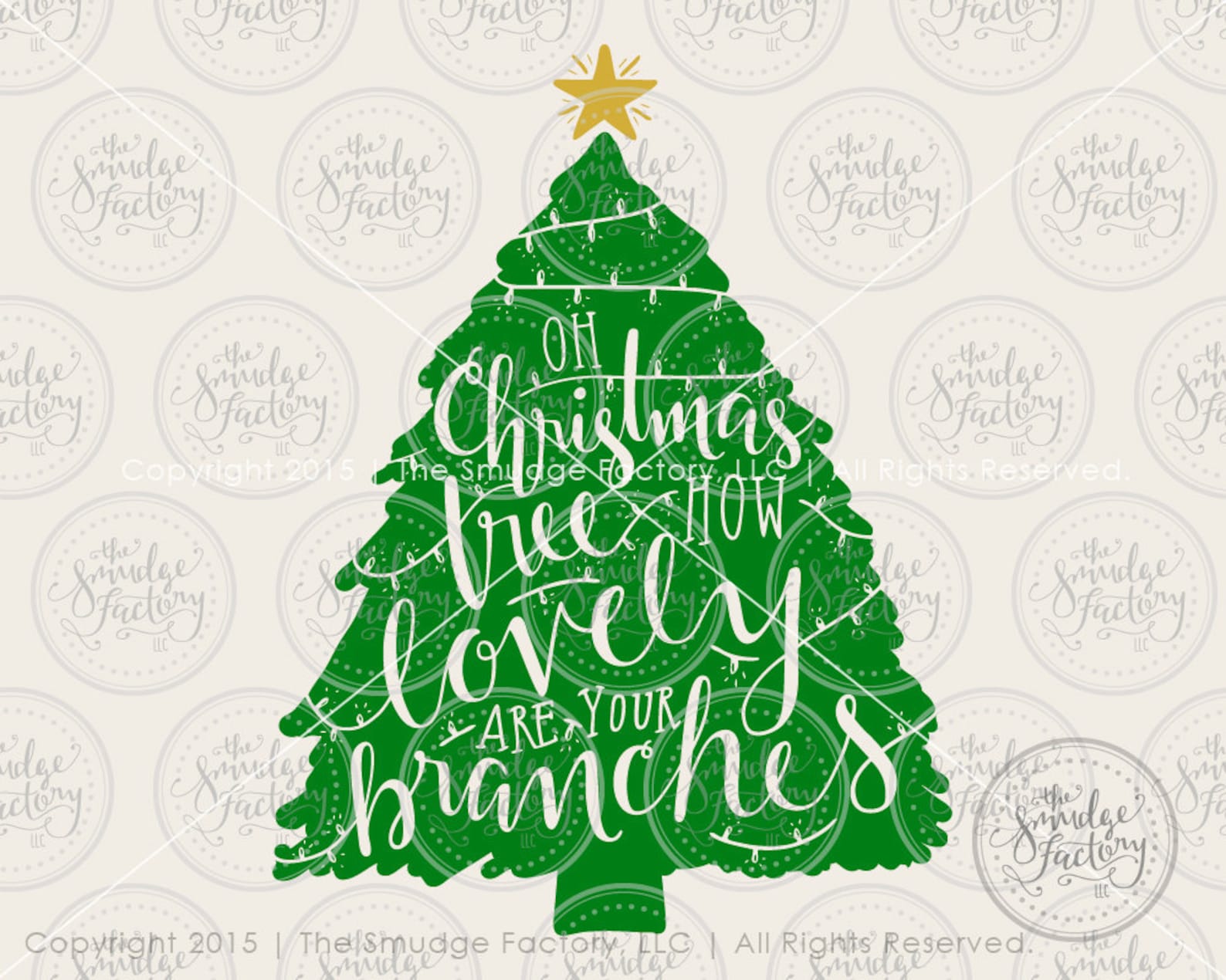Christmas Tree Printable Oh Christmas Tree Decoration - Etsy