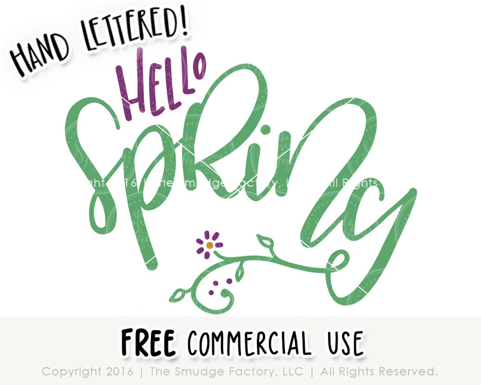 Hello Spring SVG Spring is in the Air SVG Hand Lettered - Etsy