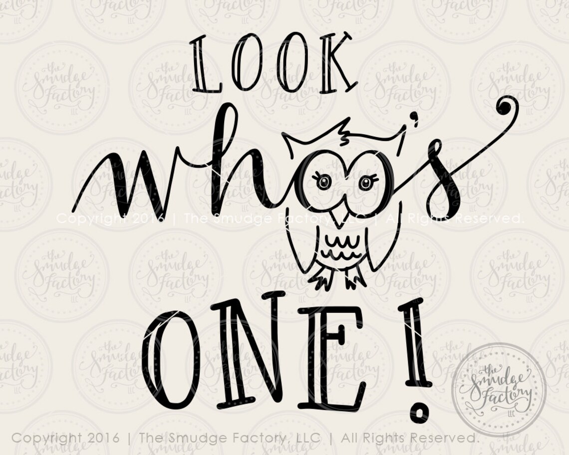 Look Whoo's One Printable File Baby Birthday Decor Baby - Etsy