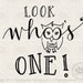 Look Whoo's One Printable File Baby Birthday Decor Baby - Etsy