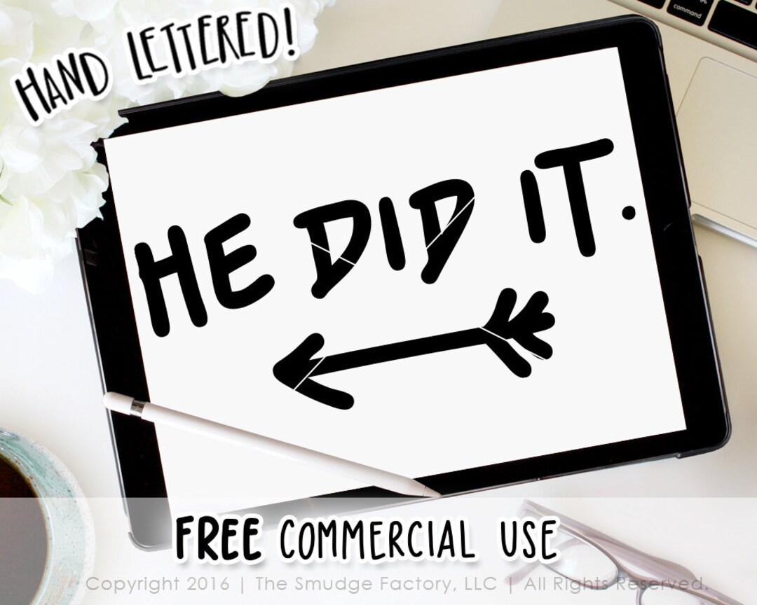 He Did It Baby SVG Cut File, Arrow Kid's Tee Silhouette, Cricut SVG ...