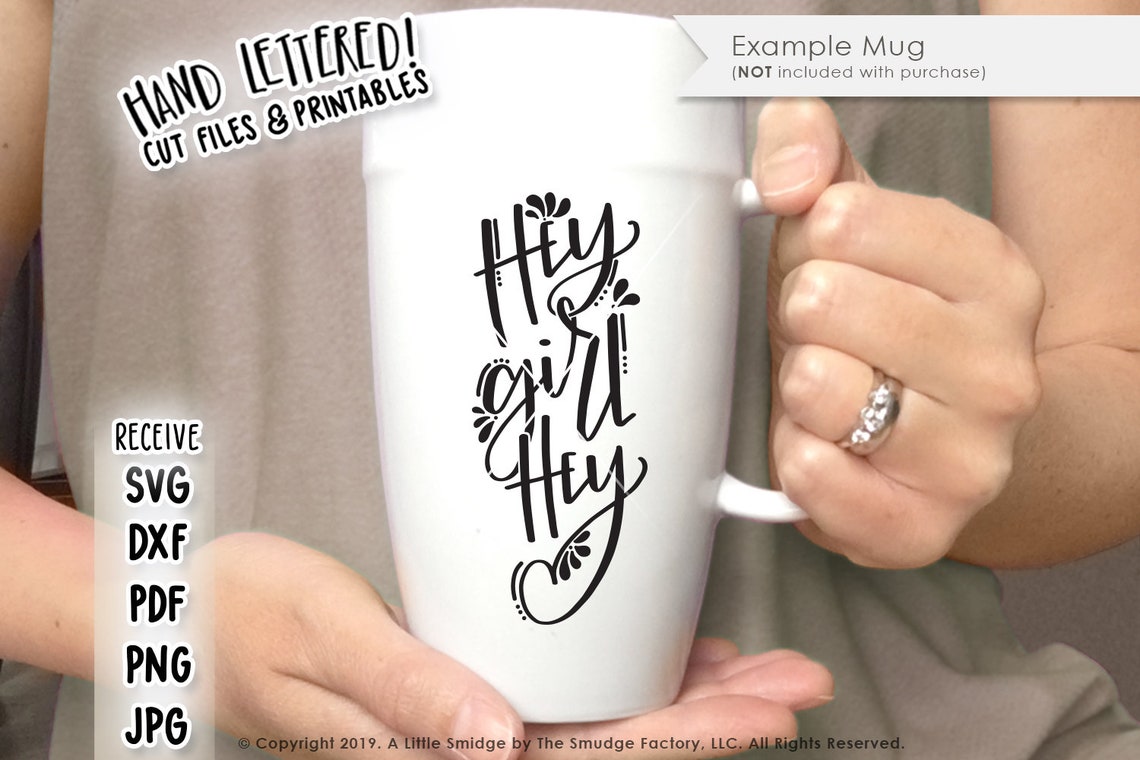 Hey Girl Hey SVG Cut File Hello Cutting File Baby Girl Cut | Etsy