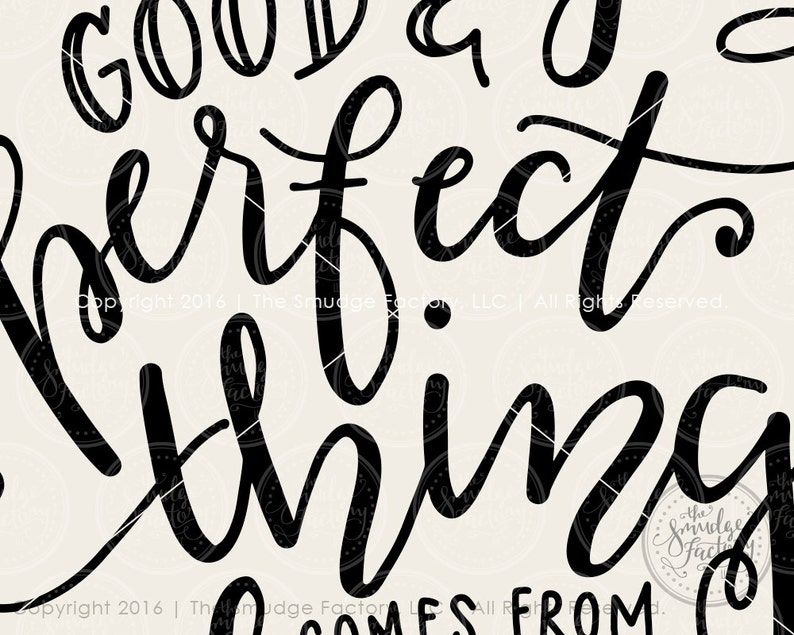 Bible Verse SVG Cut File Every Good & Perfect Thing Comes - Etsy