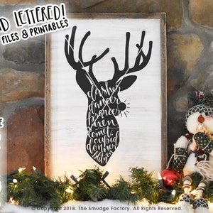 Reindeer SVG Cut File, Deer SVG, Dasher Dancer, Silhouette Cricut ...