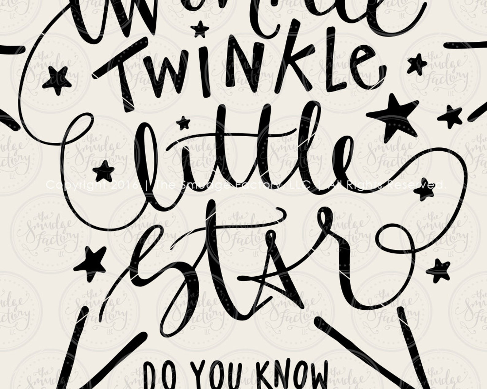 Star SVG Cut File Twinkle Twinkle Little Star Silhouette - Etsy