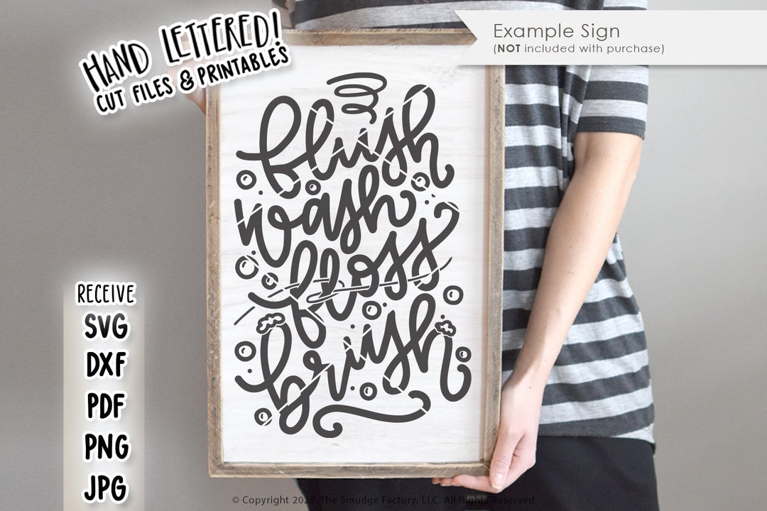 Bathroom SVG, Bathroom Printable, Powder Room SVG, Flush SVG, Wash ...