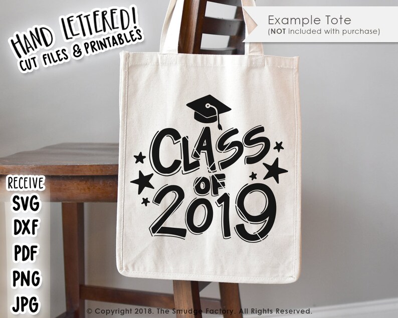 Class of 2019 SVG Graduate SVG Cut File Hand Lettered - Etsy