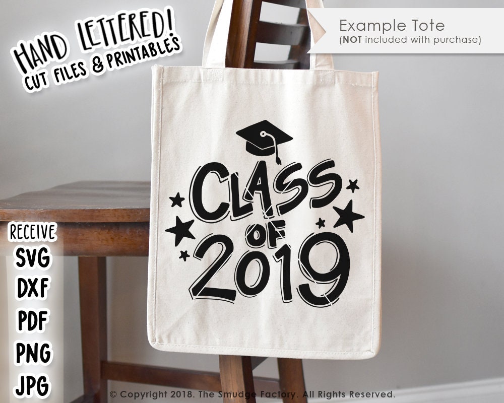 Class of 2019 SVG Graduate SVG Cut File Hand Lettered | Etsy