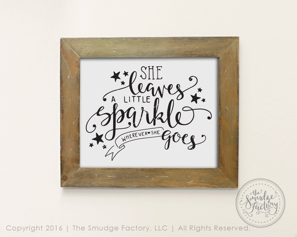 She Leaves A Little Sparkle Wherever She Goes SVG Printable - Etsy