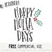 Happy Holidays Printable File, Happy Holla Days, DIY Holly Print, Hand ...