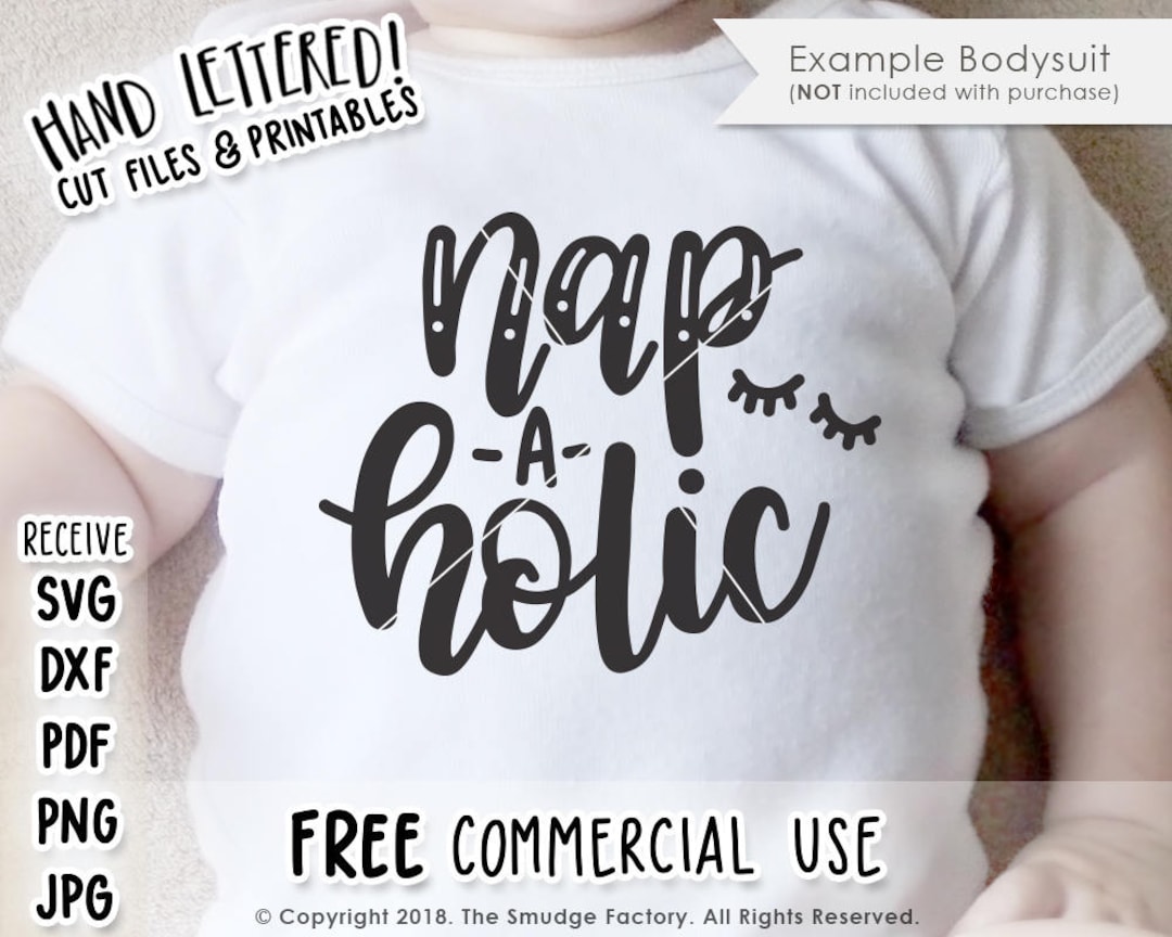 Nap SVG Cut File, Nap-a-holic SVG, Hand Lettered Cut File, Silhouette ...