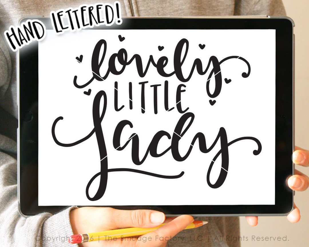 Lovely Lady SVG Cut File, Hearts Cut File, Baby Tee, Valentine Hand ...