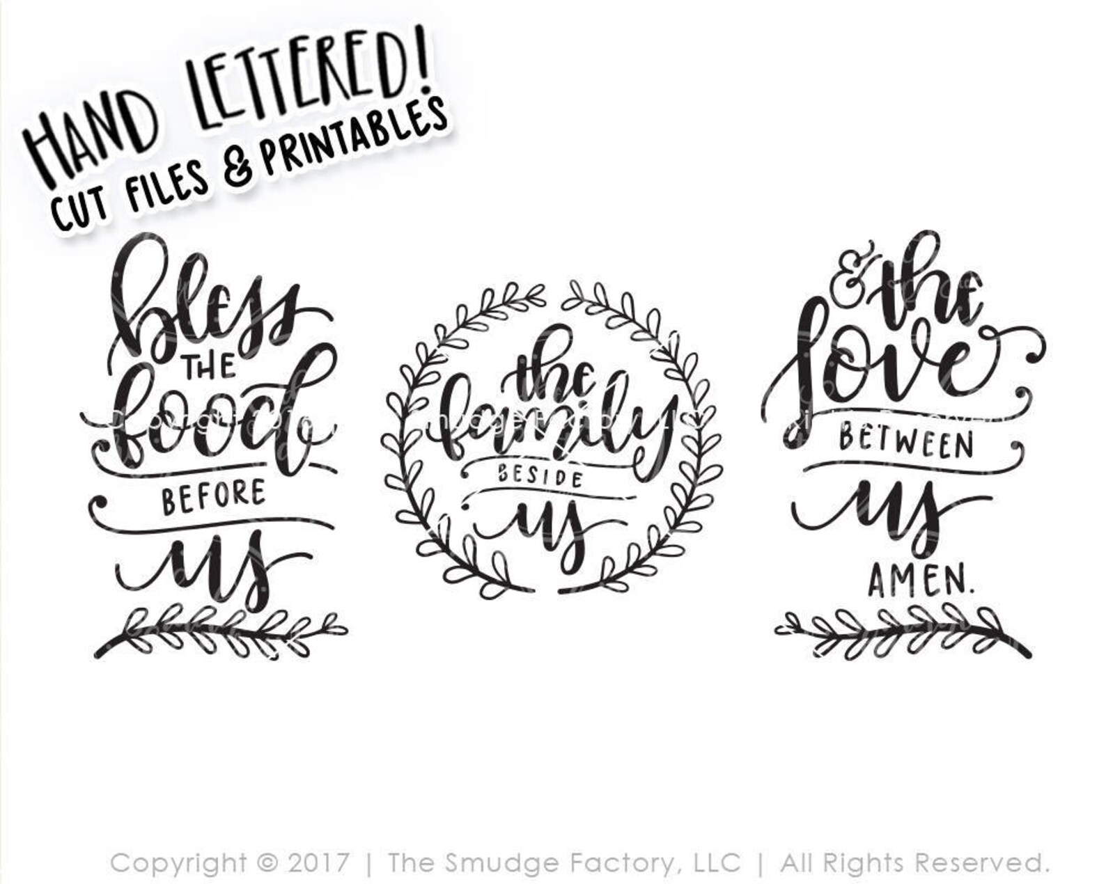 Bible Verse SVG Bless the Food Before Us Printable Wall Art - Etsy