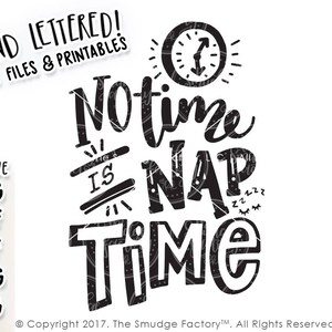 Nap SVG, No Time is Nap Time SVG, Sleepy Baby, Printable, Napping ...