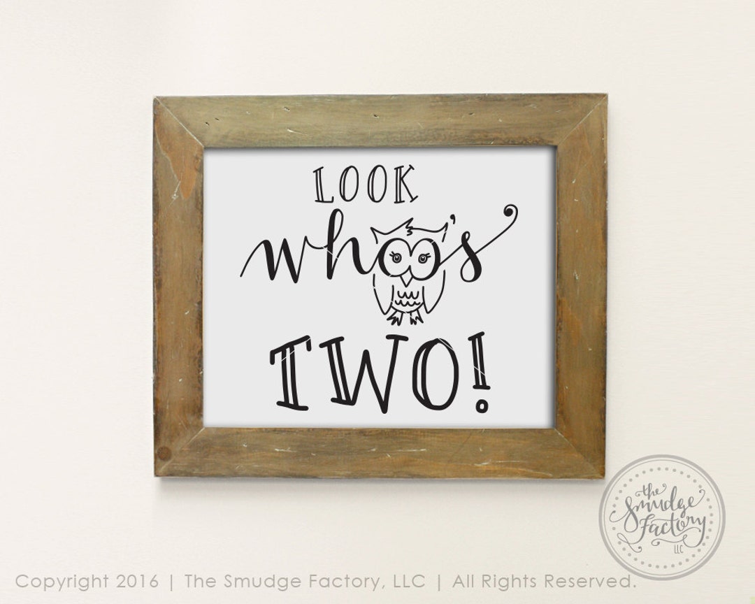 Look Whoo's Two Printable File, Baby Birthday Decor, Baby Party ...