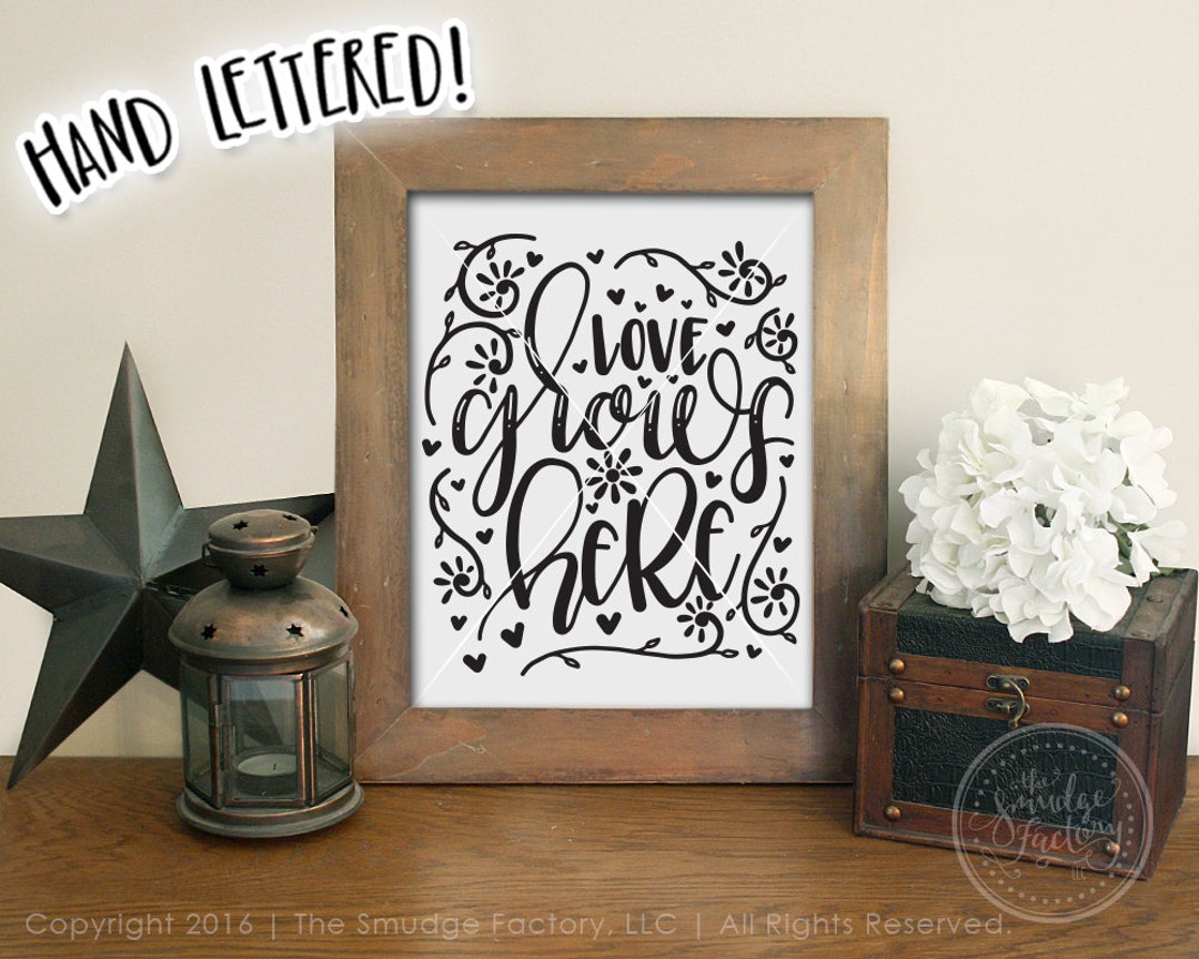 Love Printable, Love Grows Here Print, DIY Spring Print, Wedding Print ...