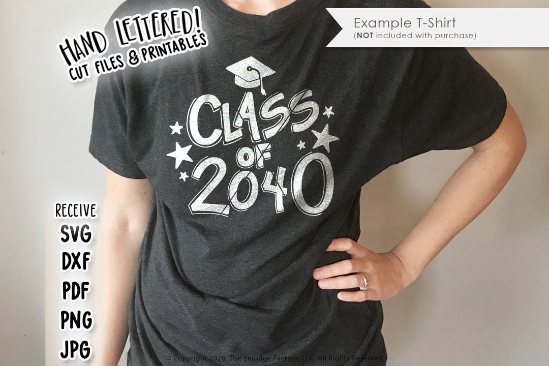 Class of 2040 SVG, Hand Lettered Kindergarten Cut File - Etsy