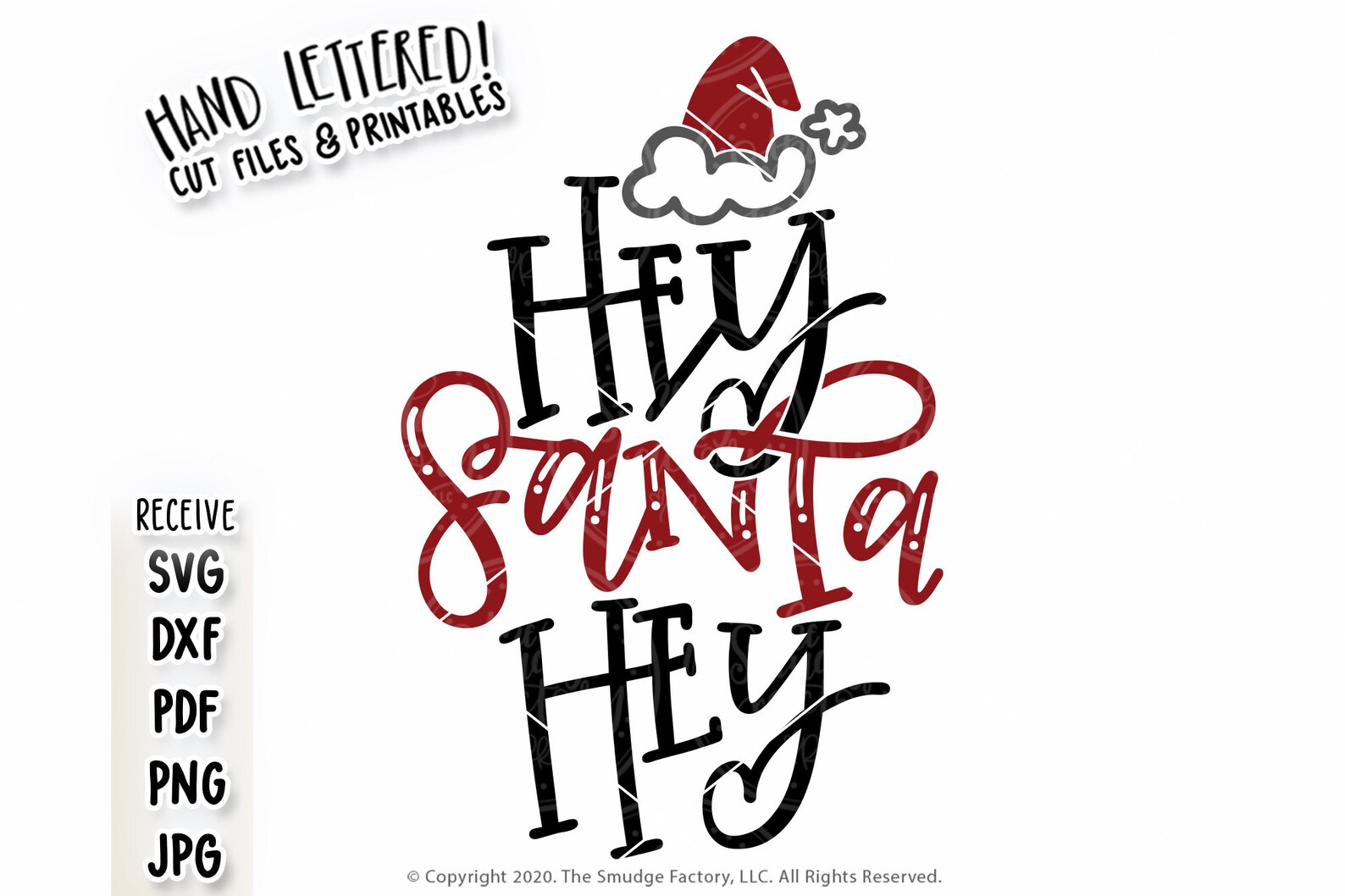 Christmas SVG Cut File Hey Santa Hey SVG Santa's BFF - Etsy