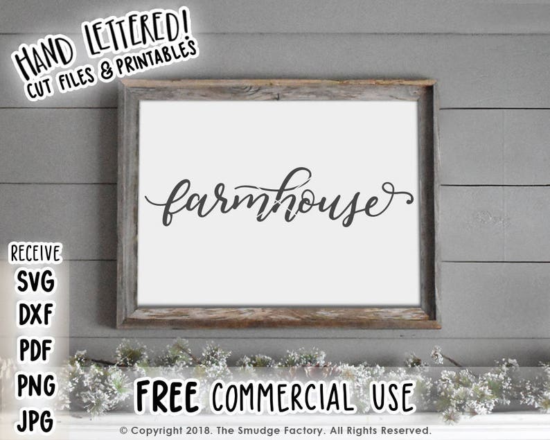 Hand Lettered Farmhouse SVG, Country Printable (digital Download) - Etsy