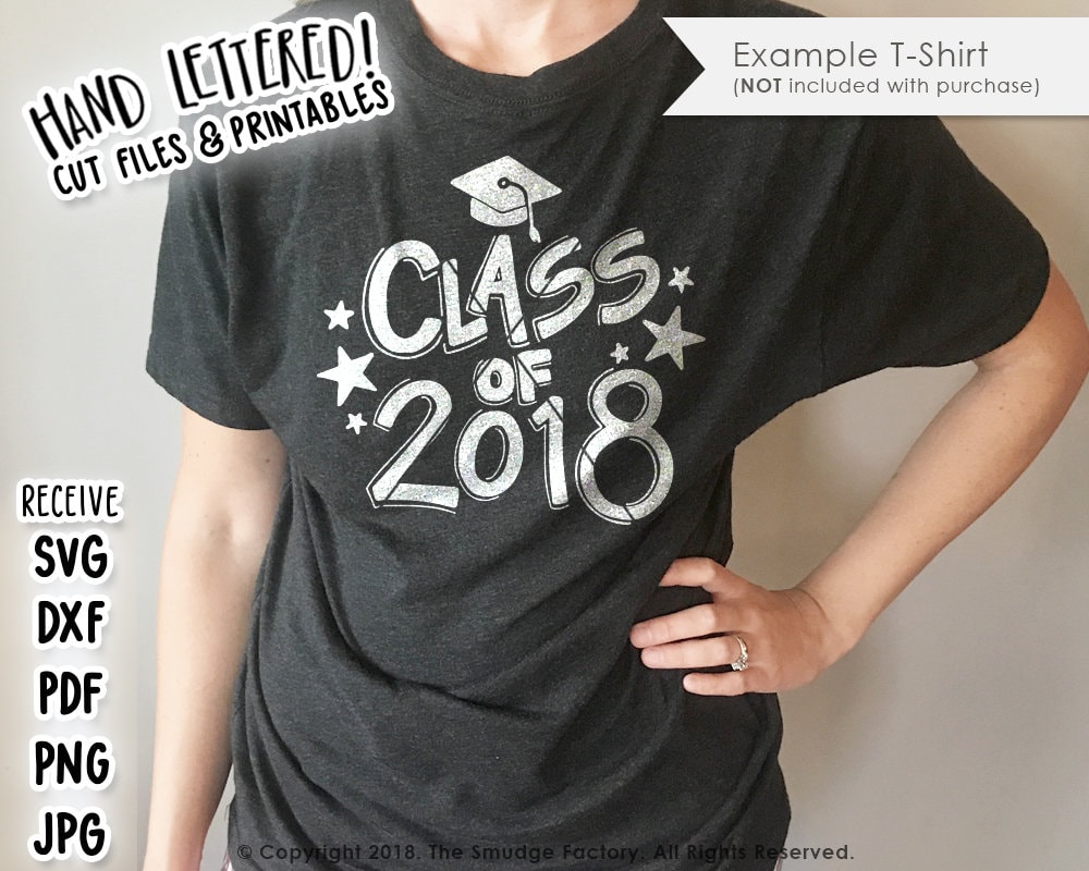 Class of 2018 SVG Graduate SVG Cut File Hand Lettered | Etsy