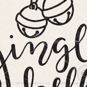 Jingle Bells Printable File, Christmas DIY Print, Hand Drawn Christmas ...