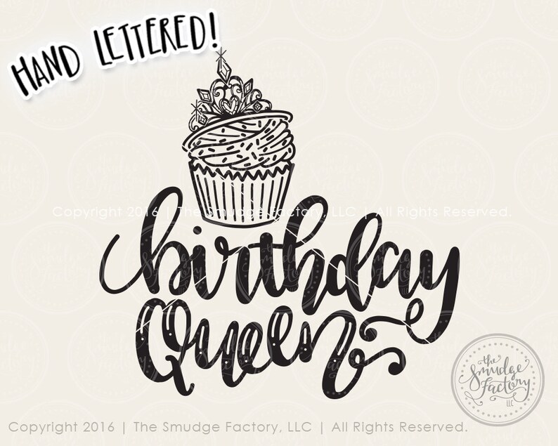 Birthday Queen Printable File DIY Birthday Print Print and - Etsy