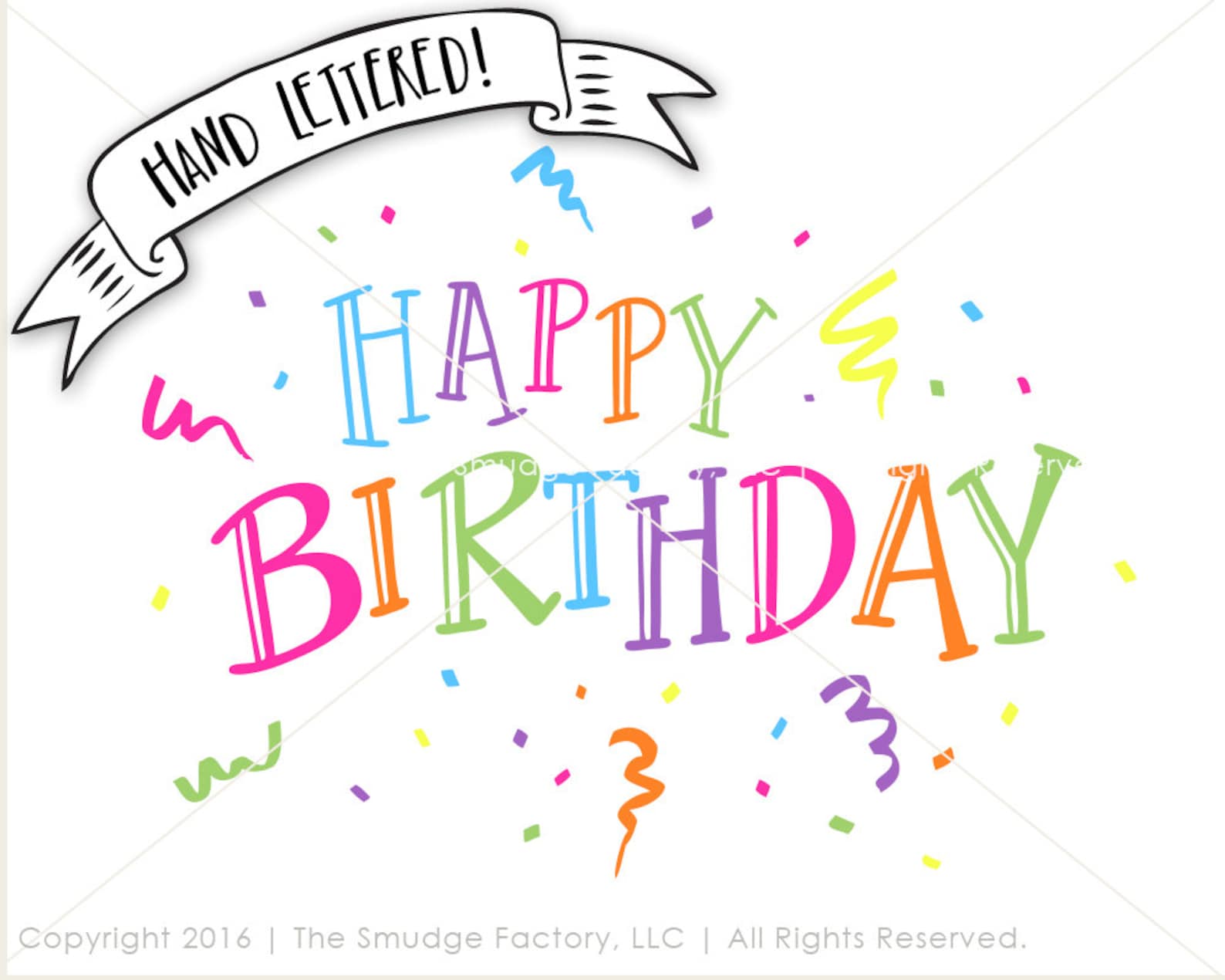 Happy Birthday Printable Decor DIY Birthday Art Print and | Etsy