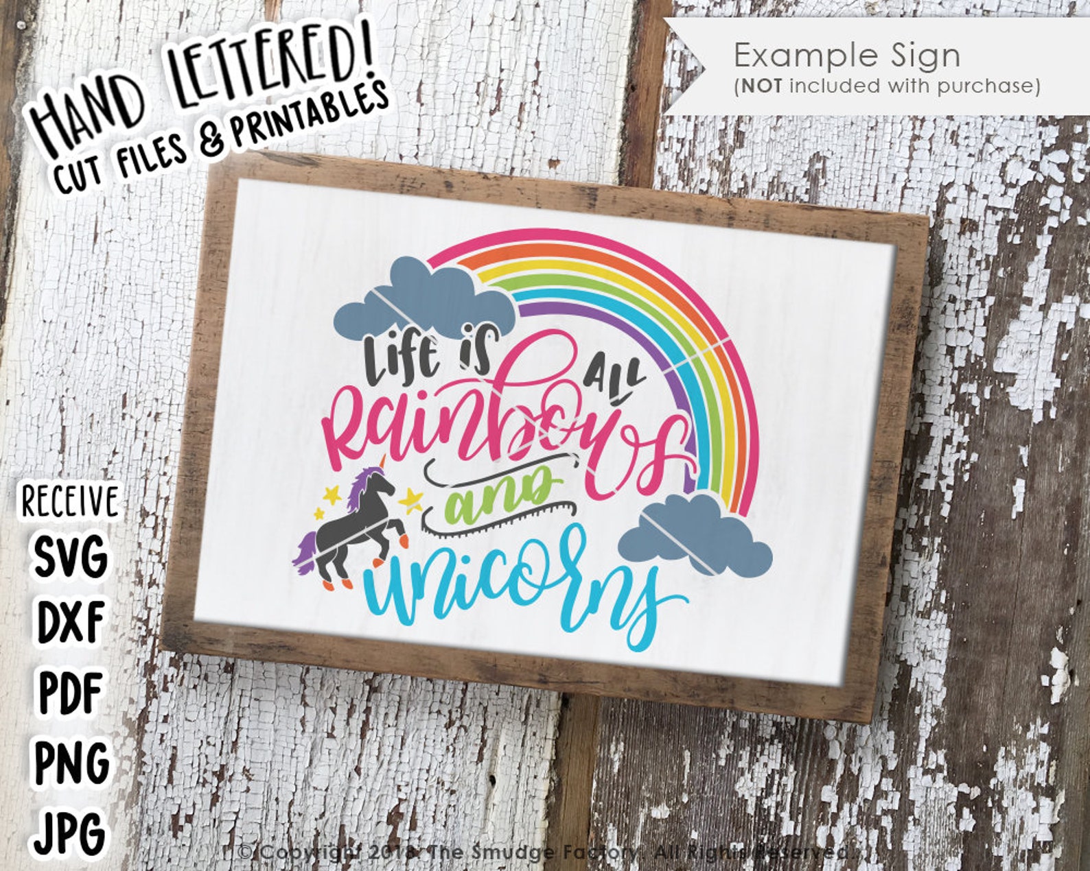 Rainbow SVG Unicorn SVG Life is All Rainbows and Unicorns | Etsy
