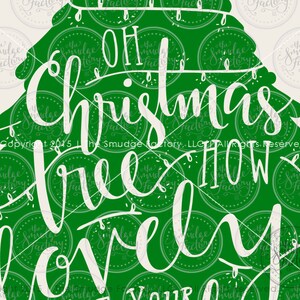 Christmas Tree Printable, Oh Christmas Tree Decoration • Christmas Hand ...