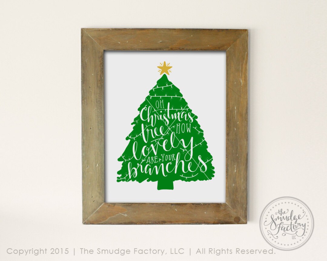 Christmas Tree Printable, Oh Christmas Tree Decoration Christmas Hand ...