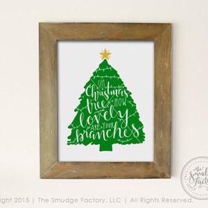 Christmas Tree Printable, Oh Christmas Tree Decoration • Christmas Hand ...