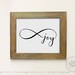 Joy Printable File, Infinity Joy, Hand Lettered, Home Decor Calligraphy ...
