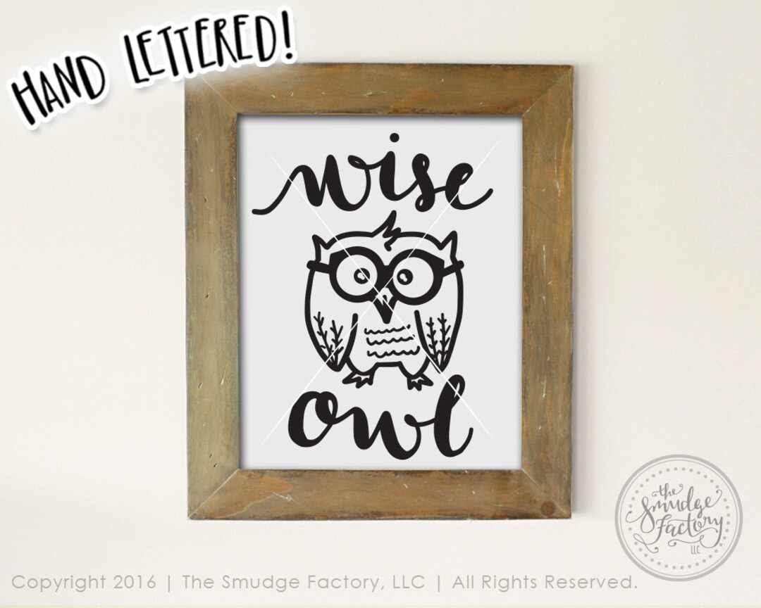 Wise Owl Printable, Hand-drawn Nursery Art (digital Download) - Etsy
