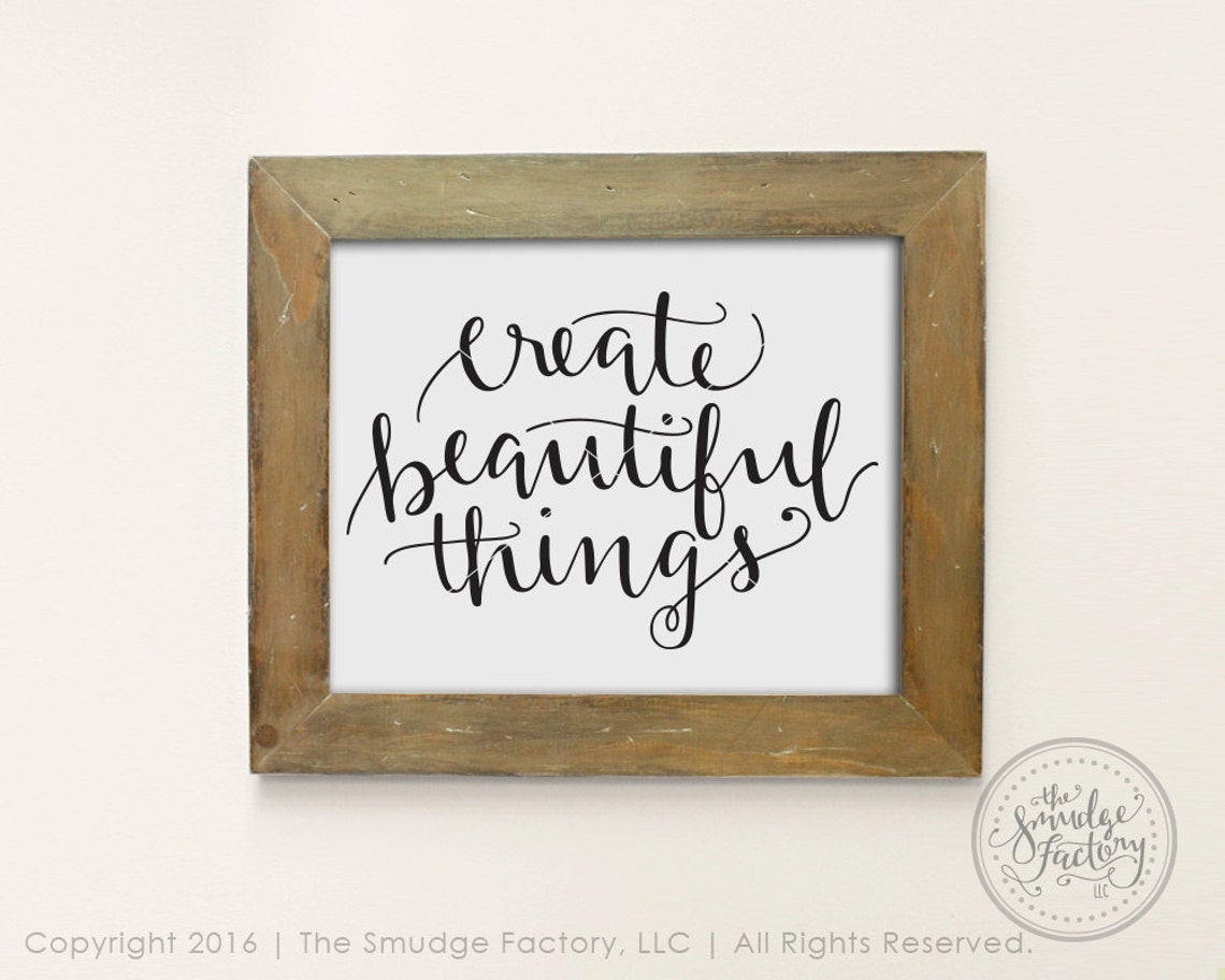 Create Beautiful Things SVG Cut File, Silhouette, Cricut Cutting File ...
