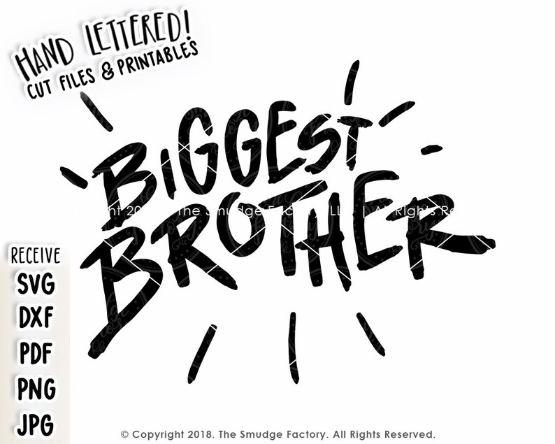 Archivo SVG de Hermano Mayor Archivo con letras a mano - Etsy México