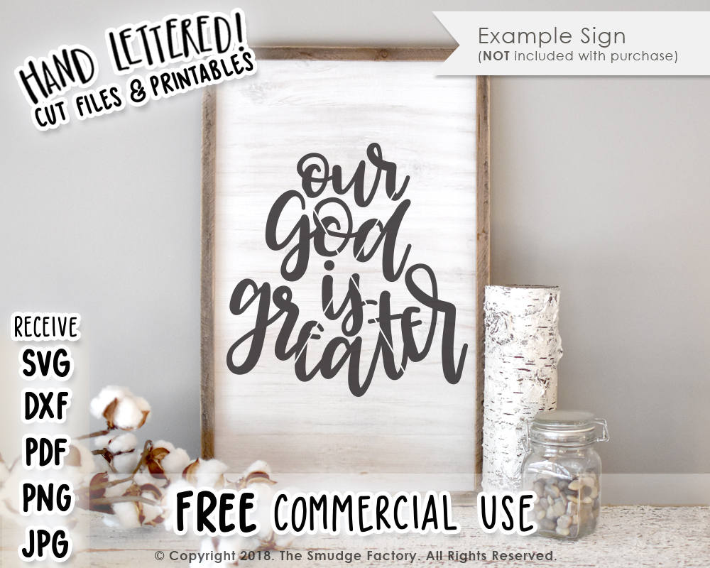 God SVG Cut File Our God Is Greater SVG Silhouette Cameo | Etsy