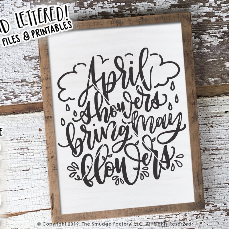 April Showers Bring May Flowers Clip Art - Etsy