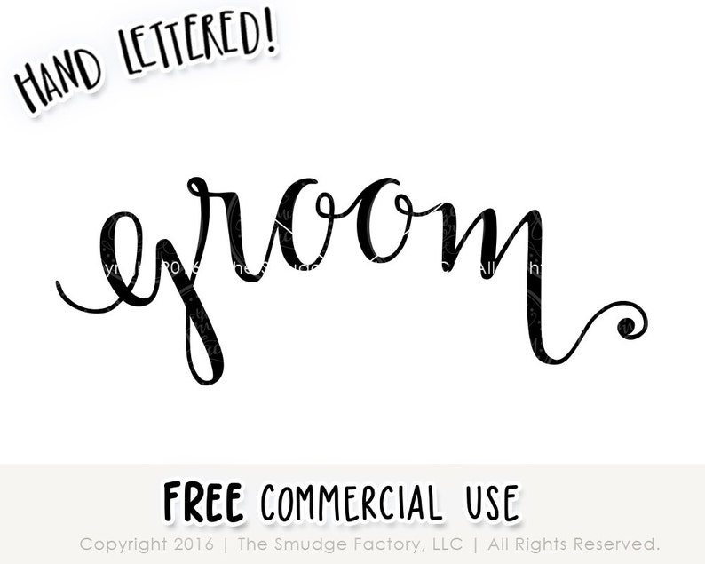 Groom Vector Handwritten Silhouette Calligraphy Cut File - Etsy