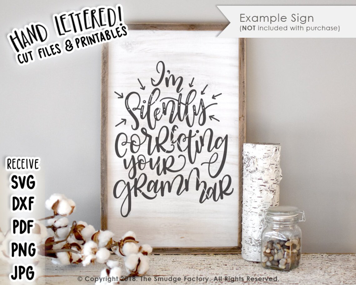 Grammar SVG I'm Silently Correcting Your Grammar SVG - Etsy