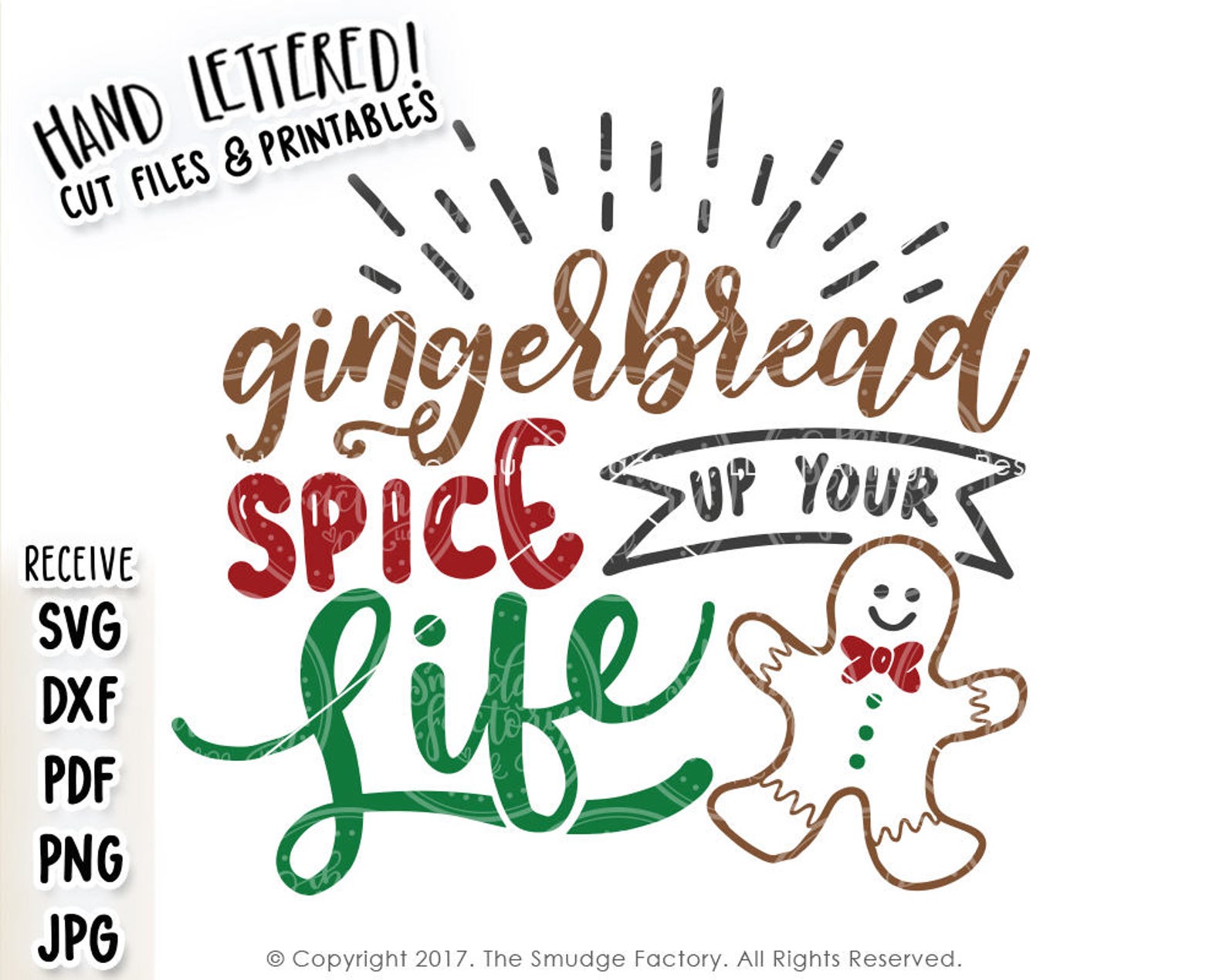 Gingerbread Man SVG Cut File Gingerbread Spice and Everything | Etsy