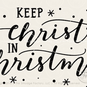 Christmas Printable File, Keep Christ in Christmas, Hand Lettered ...