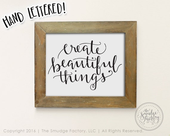 Create Beautiful Things Printable File Creativity Hand | Etsy