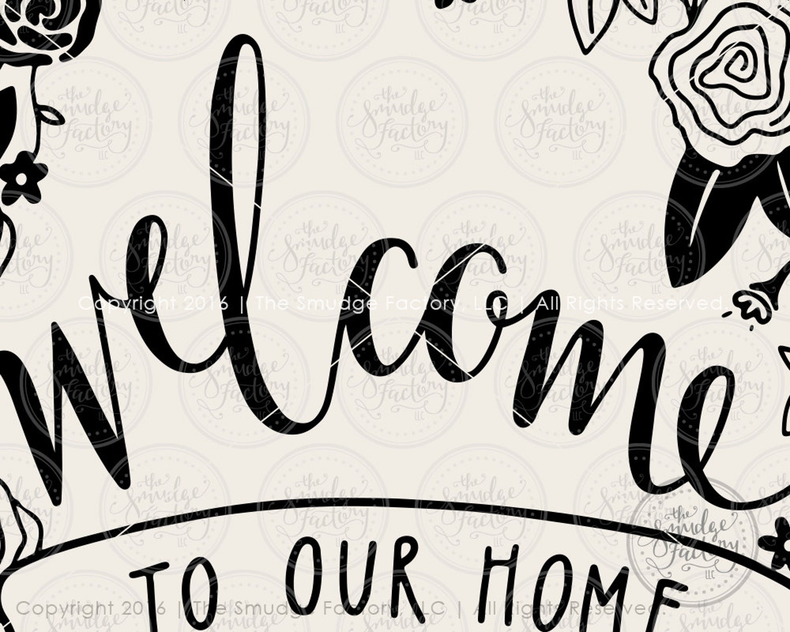 Welcome Printable File Welcome To Our Home Wreath DIY Print | Etsy